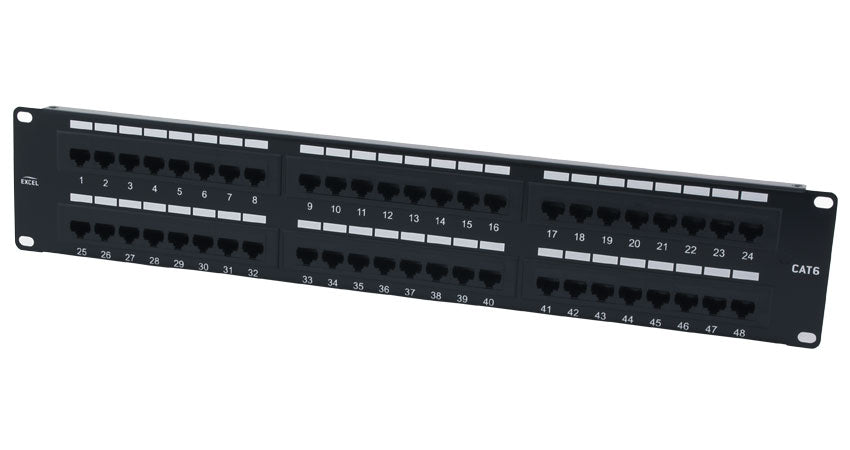 48 Port Cat6 patch panel - 2U IDC UTP